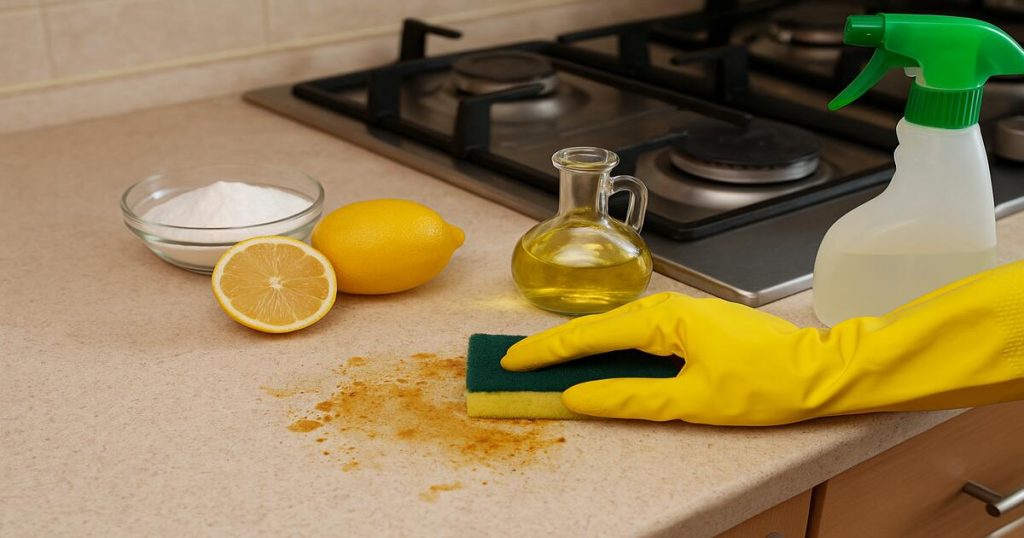 Remove Grease from Kitchen Surfaces Using Green Cleaning